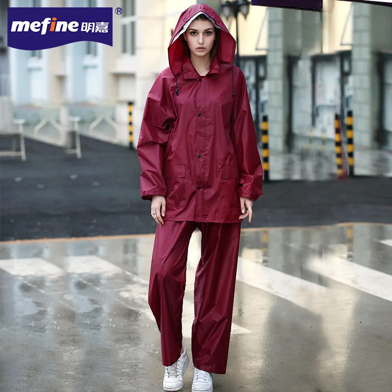 Rainwear Rain Pants Suit Polyster Rain Cape Rain proof Cloth Lady Man ...