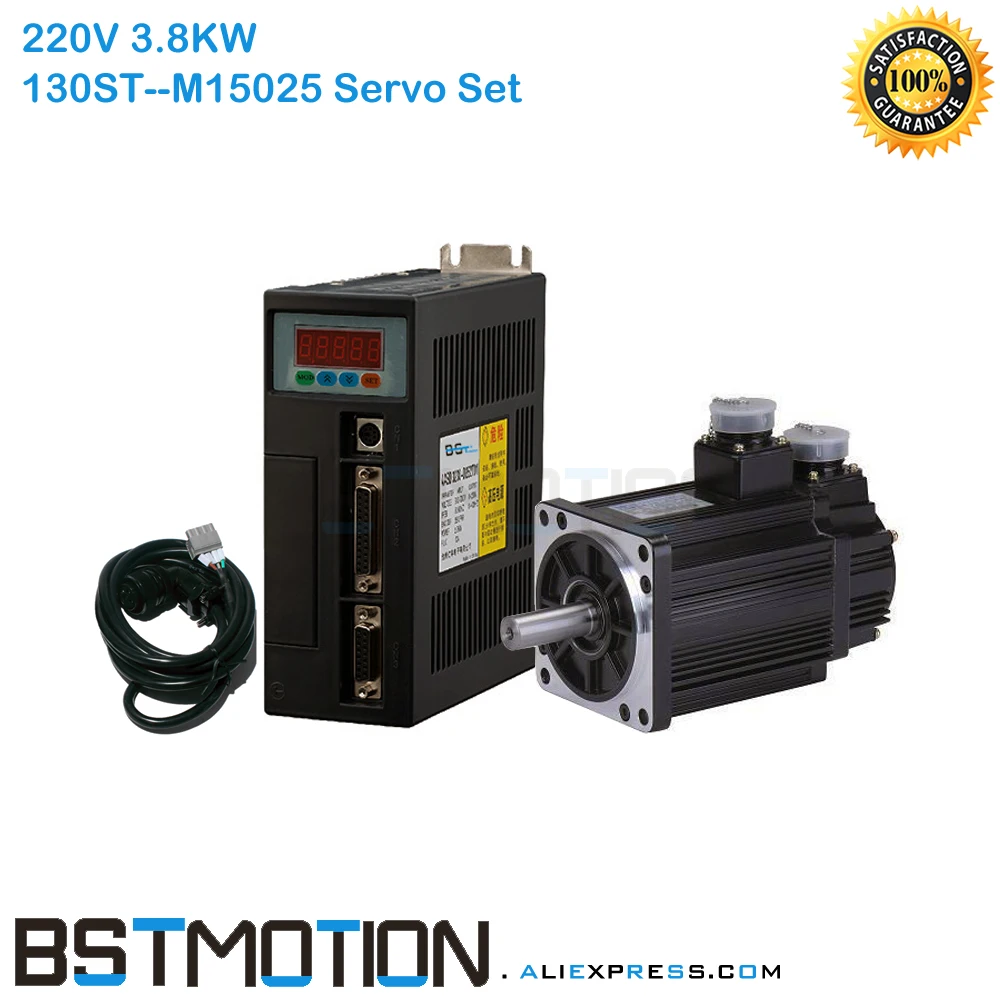 3.8KW 220V 130ST M15025 130ST AC servo motor 15N.M 150kgf.cm AC Servo ...