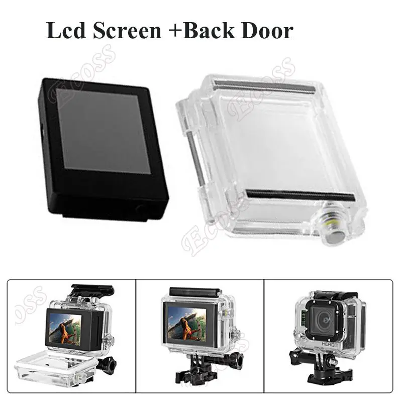 Suptig tela lcd para gopro hero 3 + 4 câmera lcd bacpac visor com ...