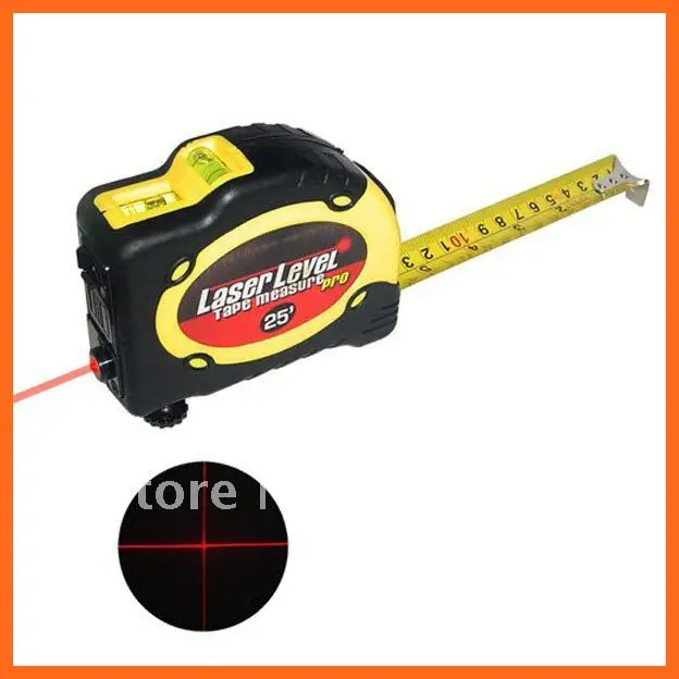 3 in 1 mini Laser Level Tape Measure Kit in 7.5 Meter or 25 Feet Length ...