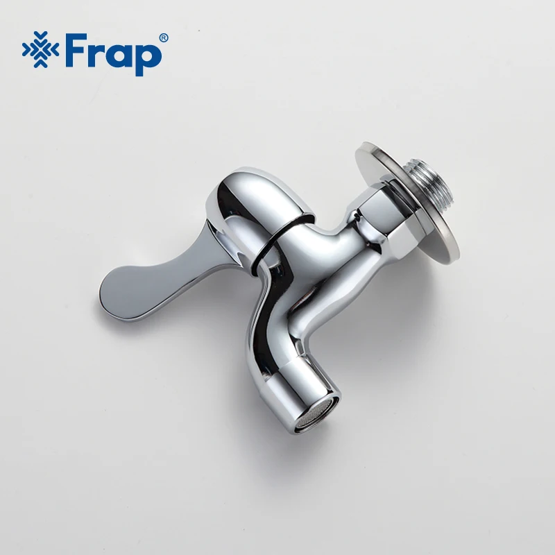 Nuevo estilo FRAP grifo cromado grifo decorativo para jardín al aire libre grifo agua fría solo ...