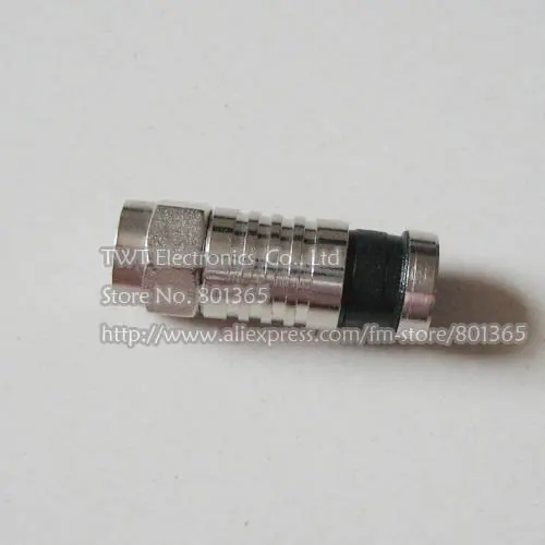RG6 Coax Compression Cable Connector Coaxial RG 6 Coax Connectors For ...
