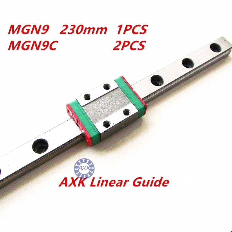 linear guide rail 230mm MGN9 with 2pc MGN MGN9C carriage|linear guide ...