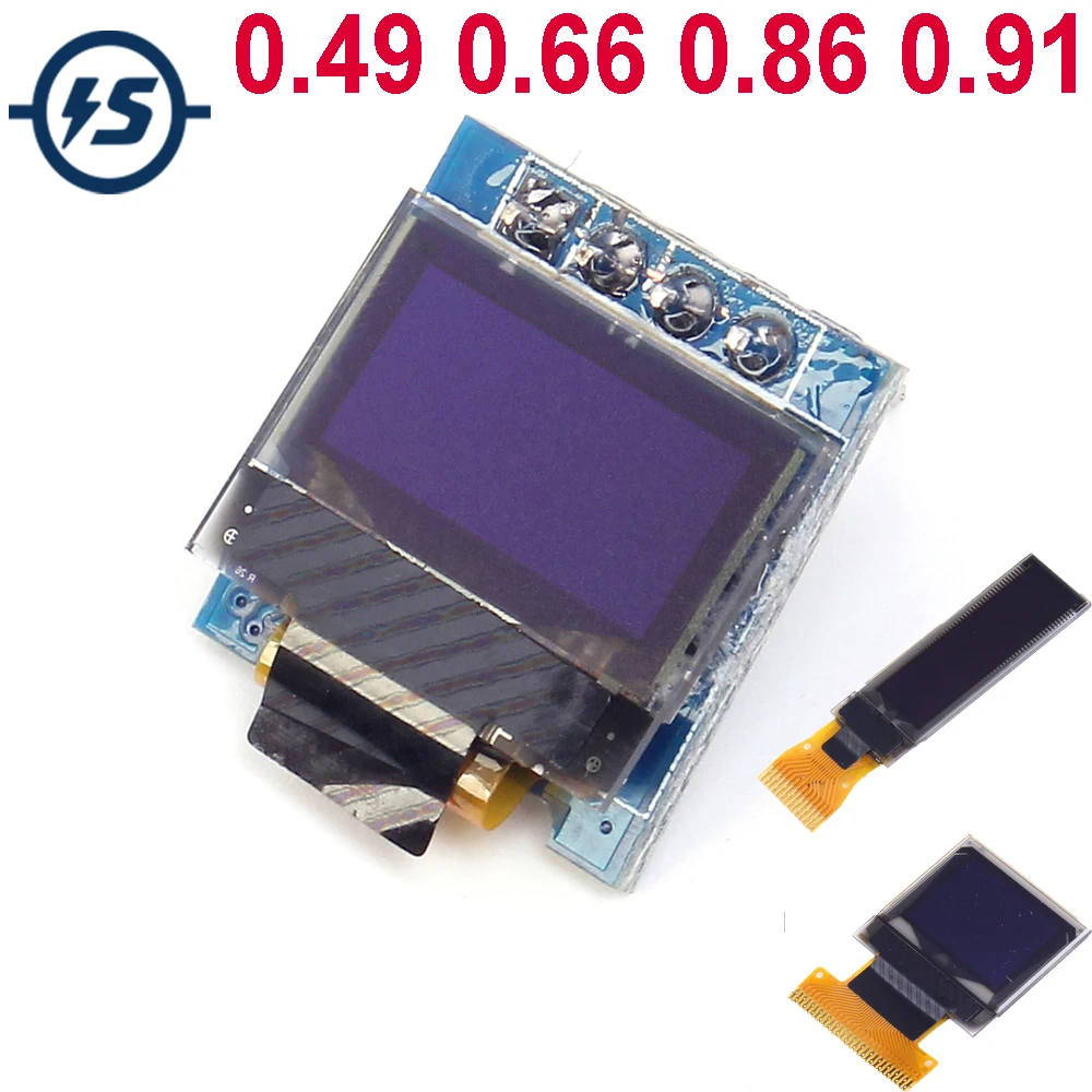 아두이노 AVR STM32 용 OLED LCD 디스플레이 스크린 모듈, I2C IIC 시리얼, 0.49 인치, 0.66 인치 ...