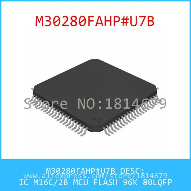 1PCS/lot M30280FA#U7B IC M16C/28 MCU FLASH 96K 80LQFP M30280FA 30280 M30280|flash meter|flash ...