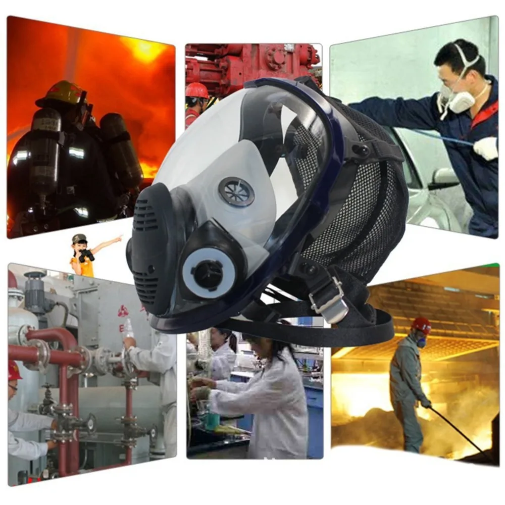 Full Face Respirator Gas Mask Breather Anti-dust Anti Organic Gas ...