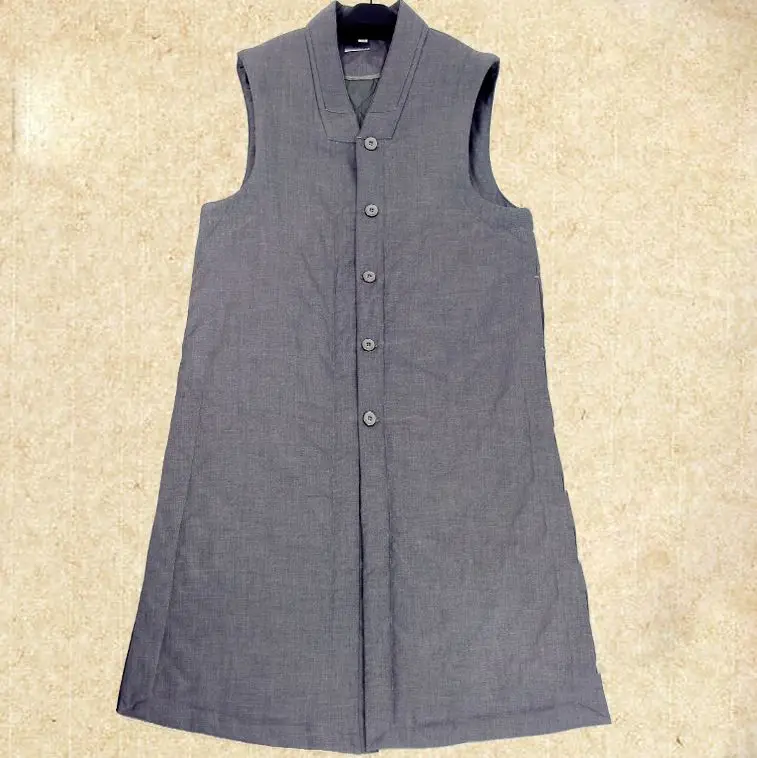 2colors Unisex Buddhist Long Vest Robe Suits Shaolin Monks Meditation ...