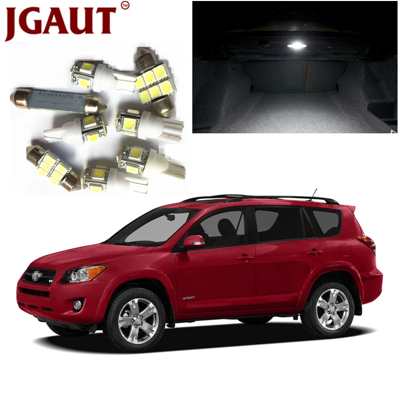 JGAUT for 2001 2005 Toyota RAV4 White Red Blue LED Lights Bulb Interior ...