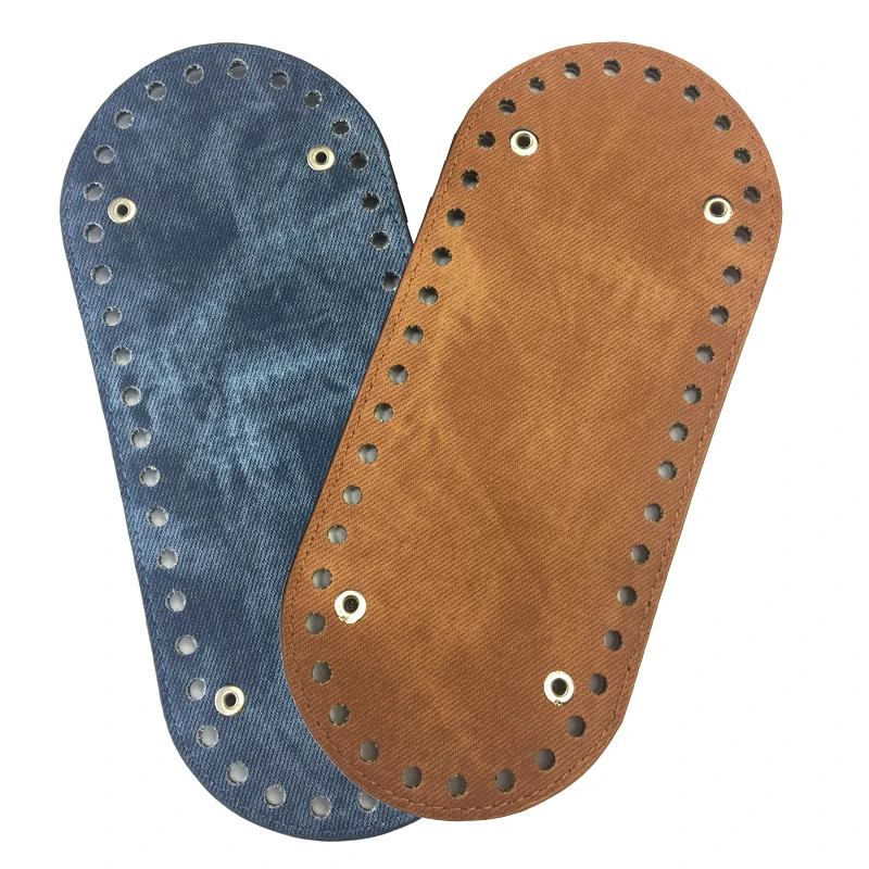 2019-New-21x9cm-Oval-Bottom-for-Knitting-Bag-Denim-Leather-Women ...