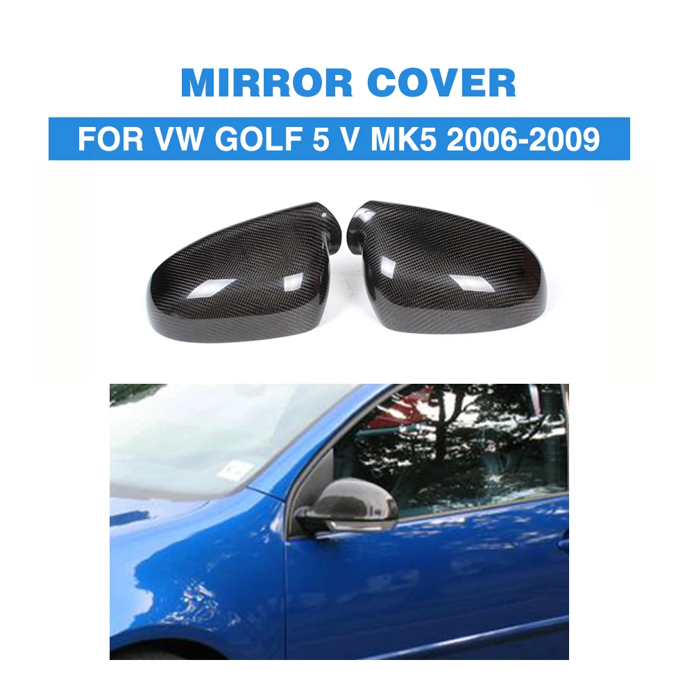 Carbon Fiber car side rear Mirror Covers Caps Fit For Volkswagon VW ...
