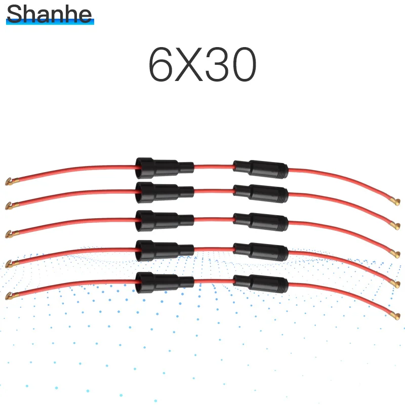F103 C 6*30 퓨즈 홀더 퓨즈 링크 와이어 케이블 250V 유리 퓨즈 튜브 퓨즈 케이스|holder fuse|link ...