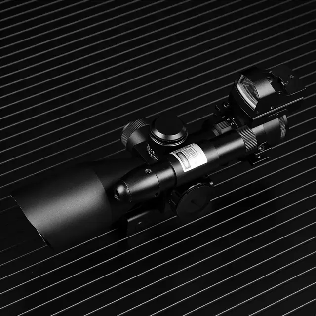 2.5-10x40 Tactical Rifle Scope Green Laser illuminated Airsoft ...