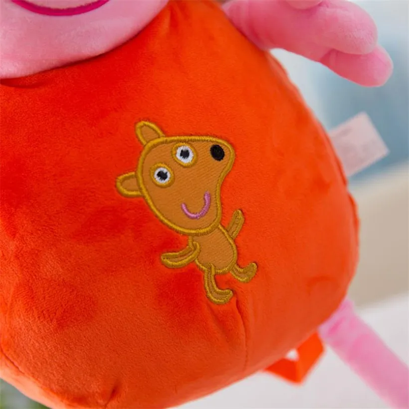 Original Peppa Pig Plush Toys Cartoon Backpack Baby School Bag Stuffed ...
