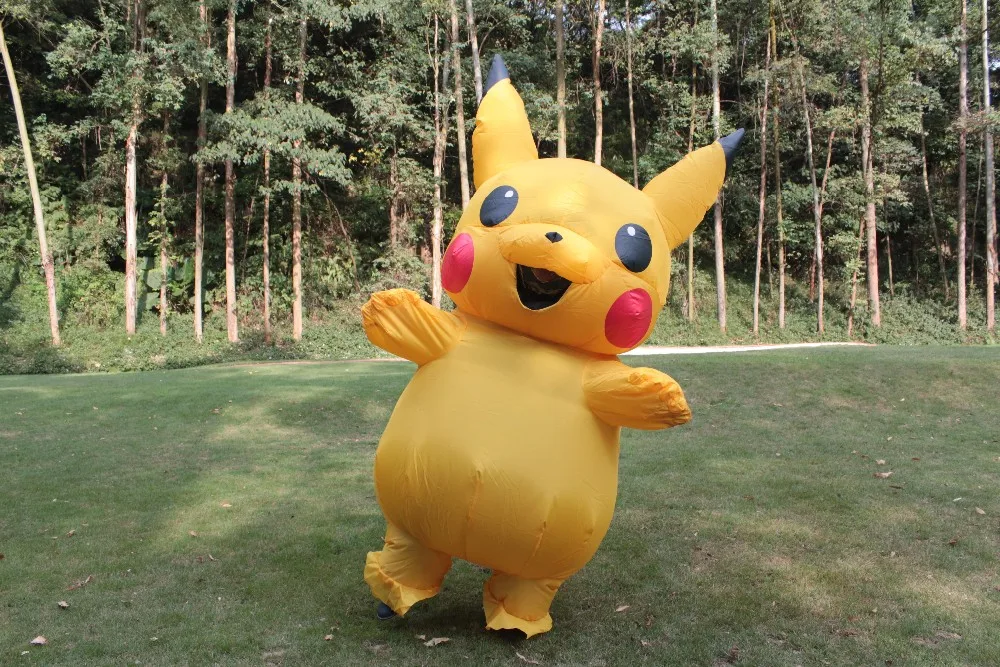 Pikachu Cartoon Inflatable Jumpsuit Costumes - KawaiiMerch.com