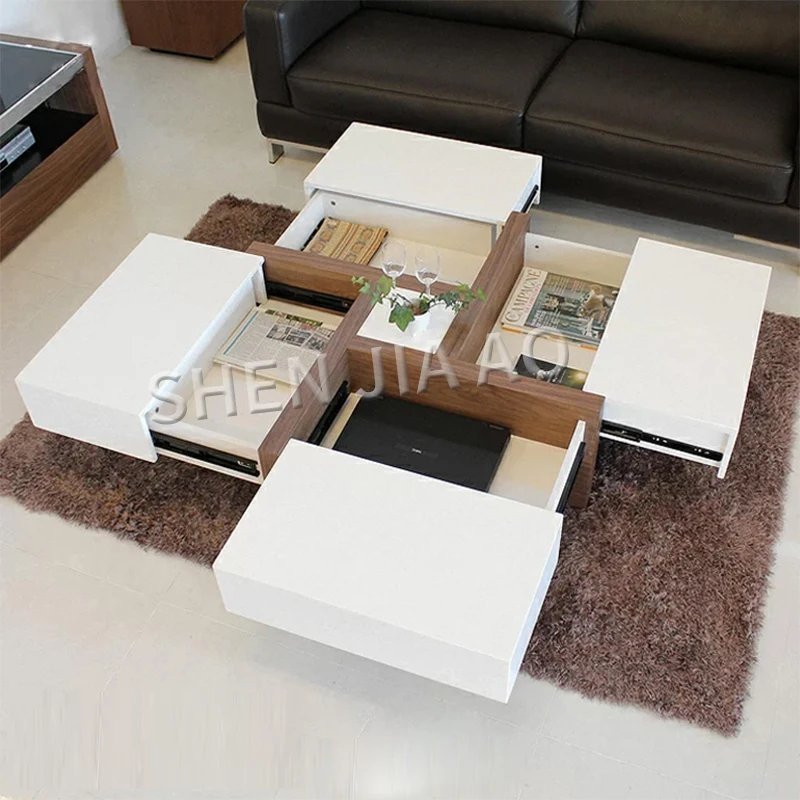 Creative Living Room Coffee Table Modern Multi-function Storage Drawer ...