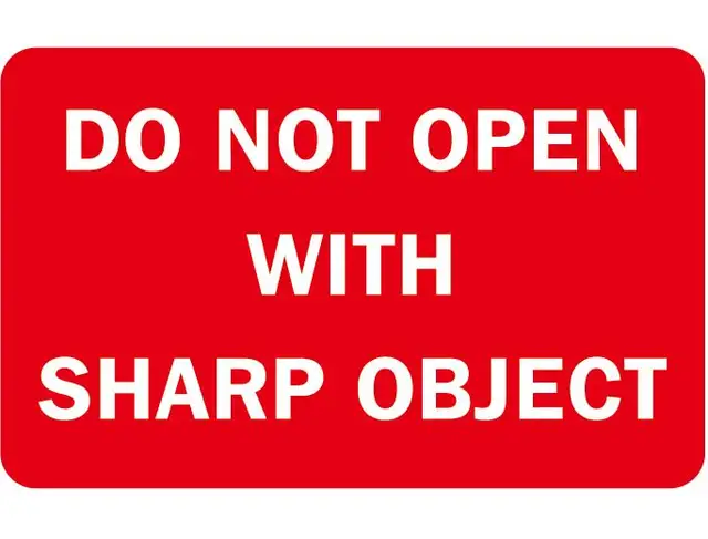 1500PCS/LOT 8x5CM DO NOT OPEN WITH SHARP OBJECT self adhesive shipping ...