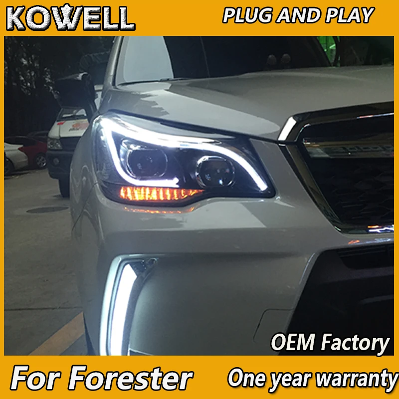 KOWELL Car Styling for New Forester LED Headlight 2013 2014 2015 2016 ...