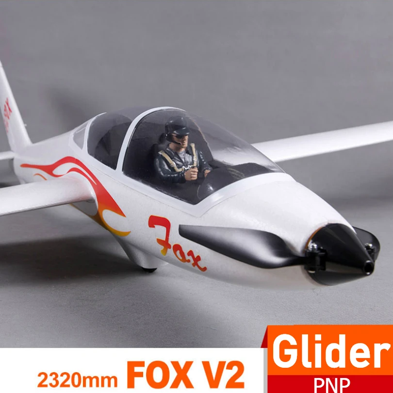 Fmsrc 2300mm 2.3m Fox V2 Glider With Flaps 5ch 3s Pnp Big Size Trainer ...