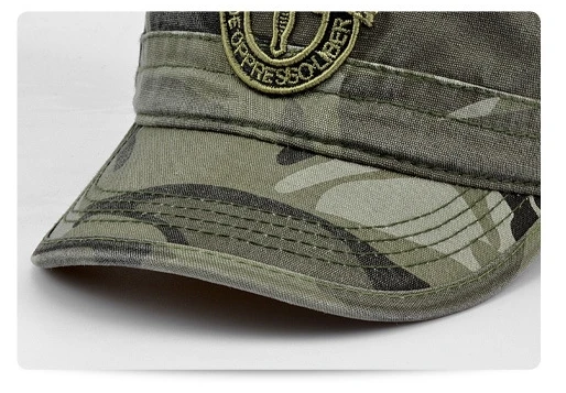 Camouflage Adjustable Tactical Army Flat Cap Hat - Military Shopping