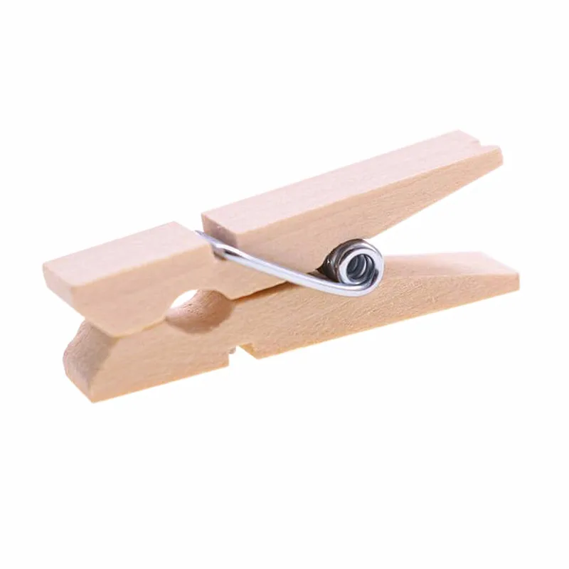 15pcs Wholesale Very Small Mine Size 35 * 9mm Mini Natural Wooden Clips ...
