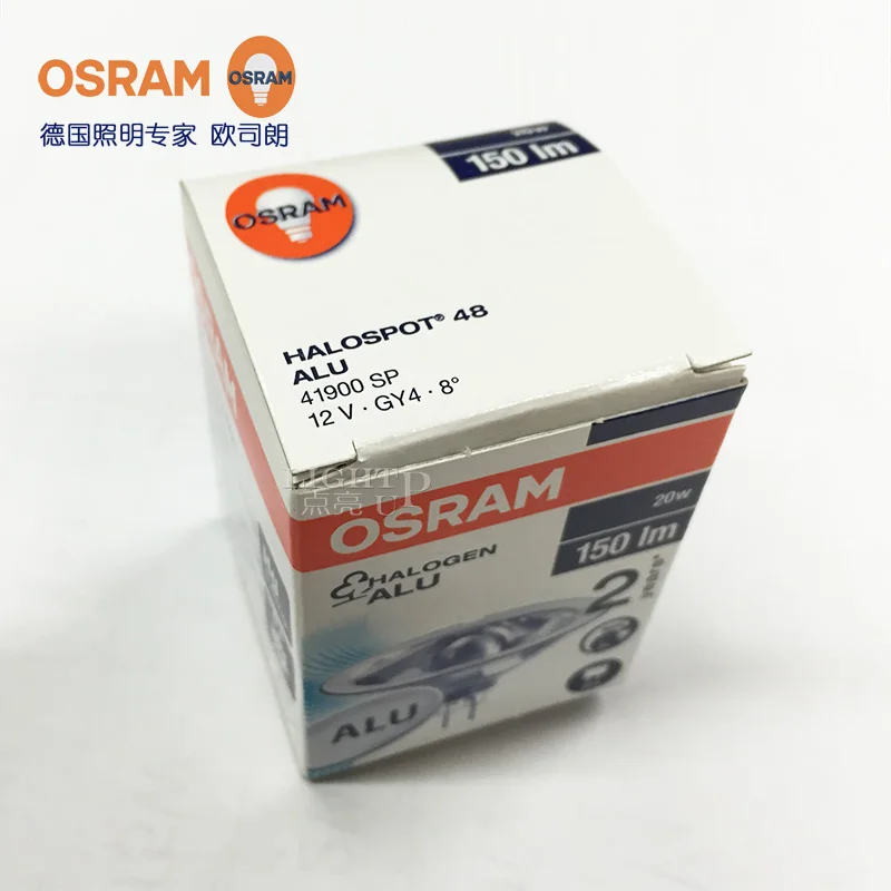 오스람 41900sp 12 v 20 w 8d 할로겐 램프, 41900 sp 12v20w gy4 halospot 48, 알루미늄 ...