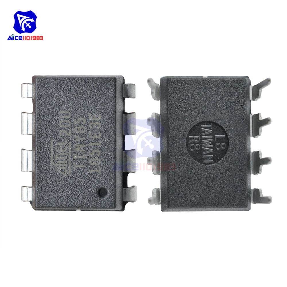 Diymore Ic Chip Attiny85-20pu Attiny85 Mcu 8bit Attiny 20mhz 8 Pin Dip ...