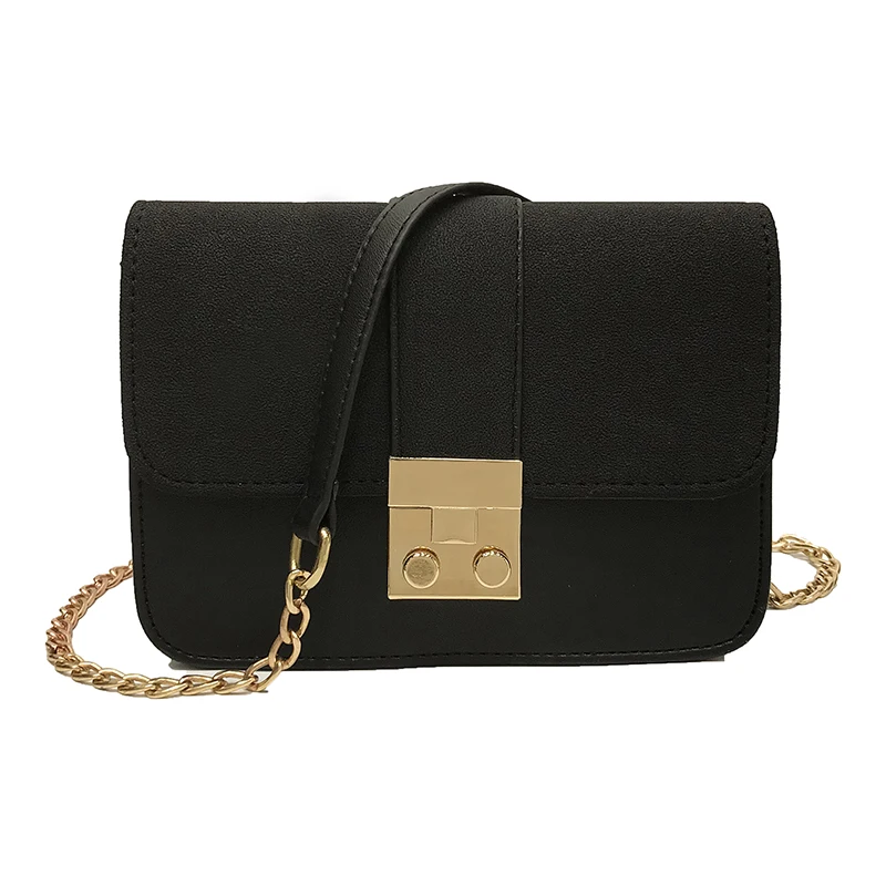 Simple Chains Women PU Leather Handbags Purses Messenger Bags Mini ...