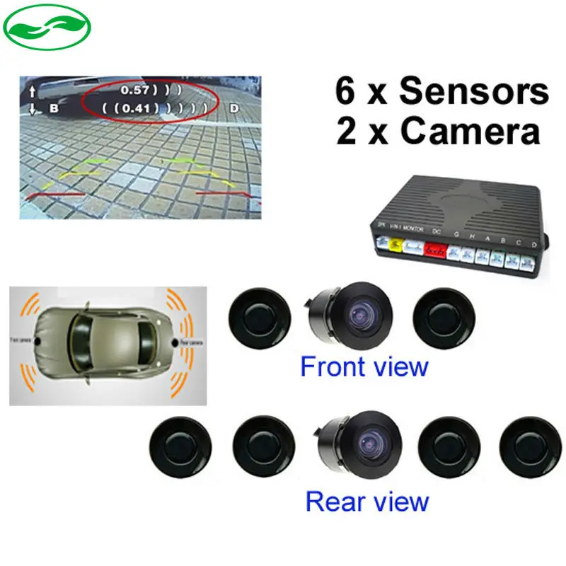 New Dual Channel Car Video Parking Reverse Radar System 6 Sensor with ...