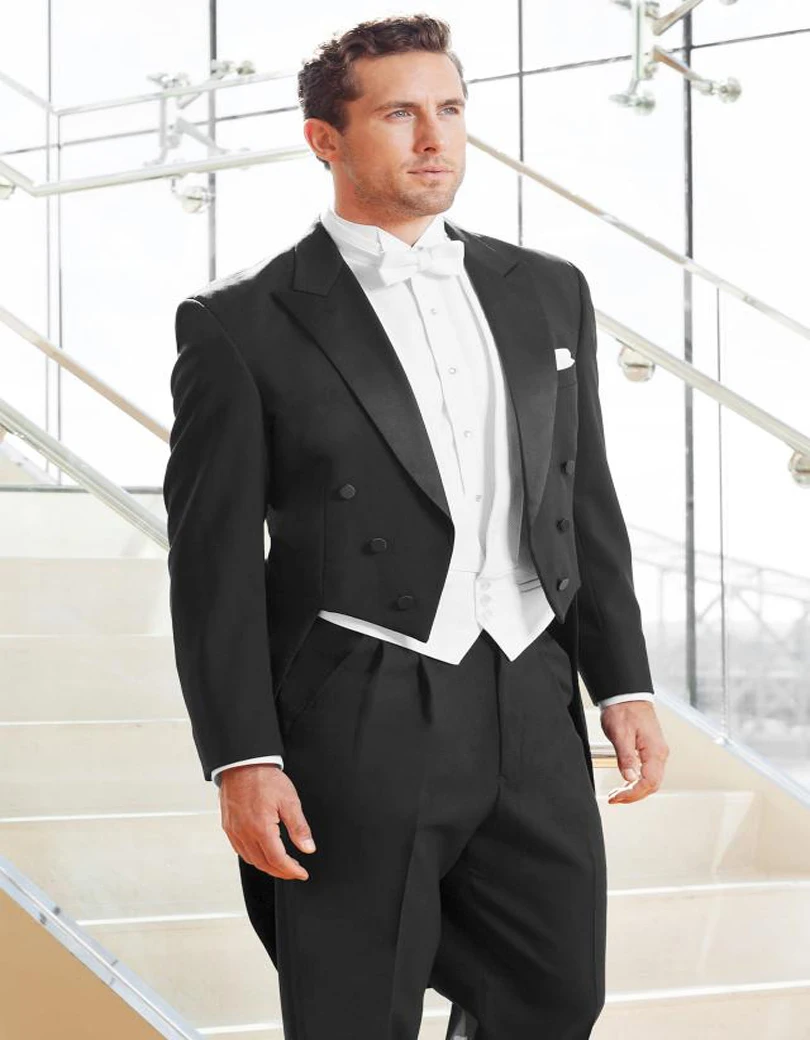2019 o casamento Preto Fraque Terno Do Casamento Bonito Para O Homem ...