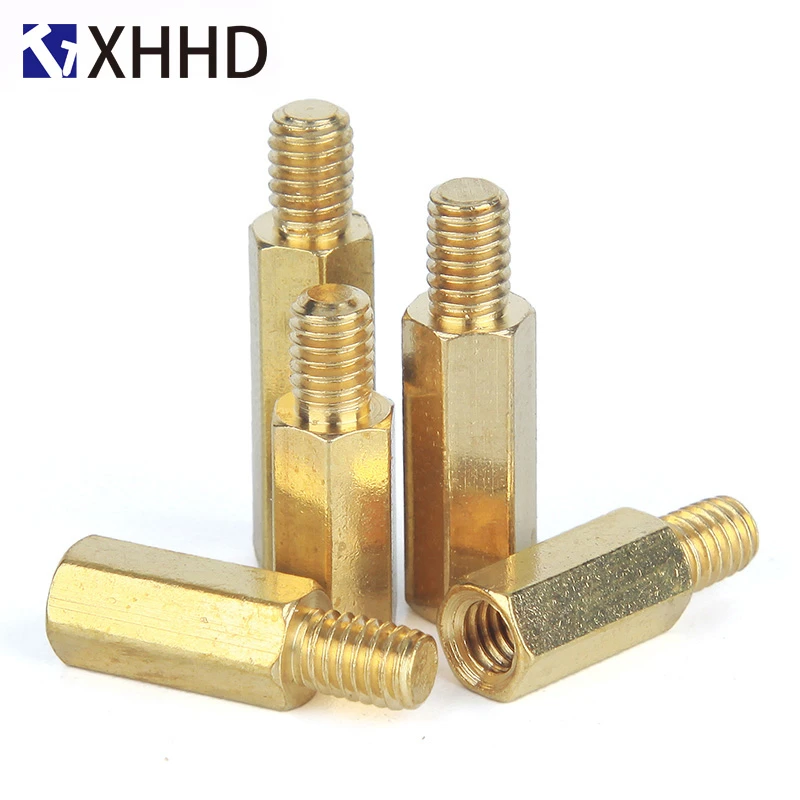 M3 3/4/5/6mm Single Head Hex Brass Standoff Threaded Pillar For PCB ...