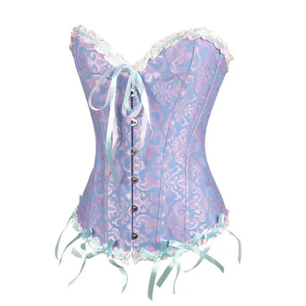 Femmes Sexy grande taille Lingerie surbuste Corset Bustier string fleur ...