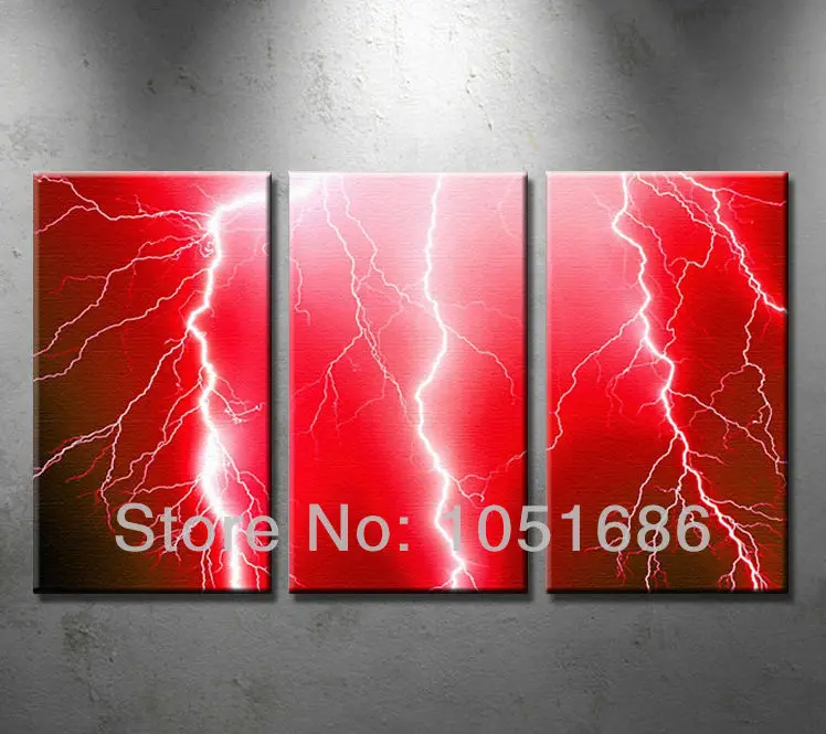 Abstract Lightning Red