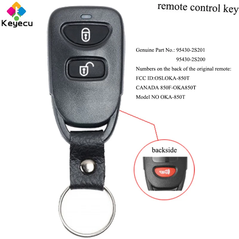 KEYECU llave remota de entrada sin llave para Hyundai Tucson, reemplazo ...