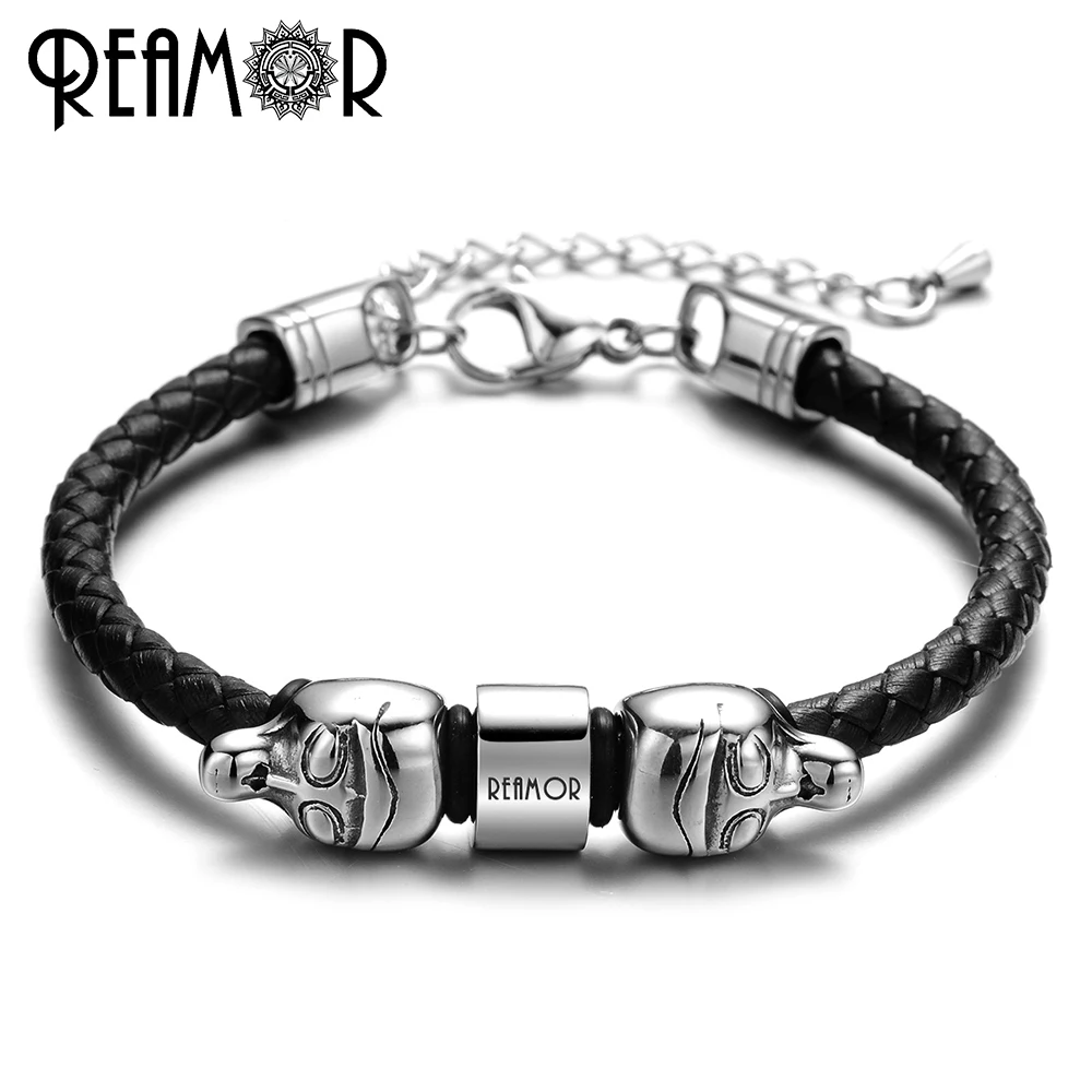 REAMOR 316L Stainless Steel Alien Bracelets Trendy Charms Bracelet 3 ...