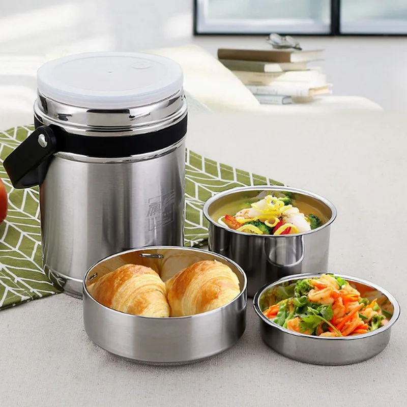 2018 new 1.8L or 2.6L Lunch Pail Food Container 304 Stainless Steel ...