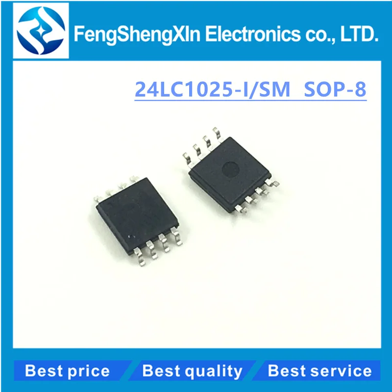 10pcs/lot New 24lc1025-i/sm 24lc1025-i 24lc1025 Sop8 1024k I2ctm Cmos ...