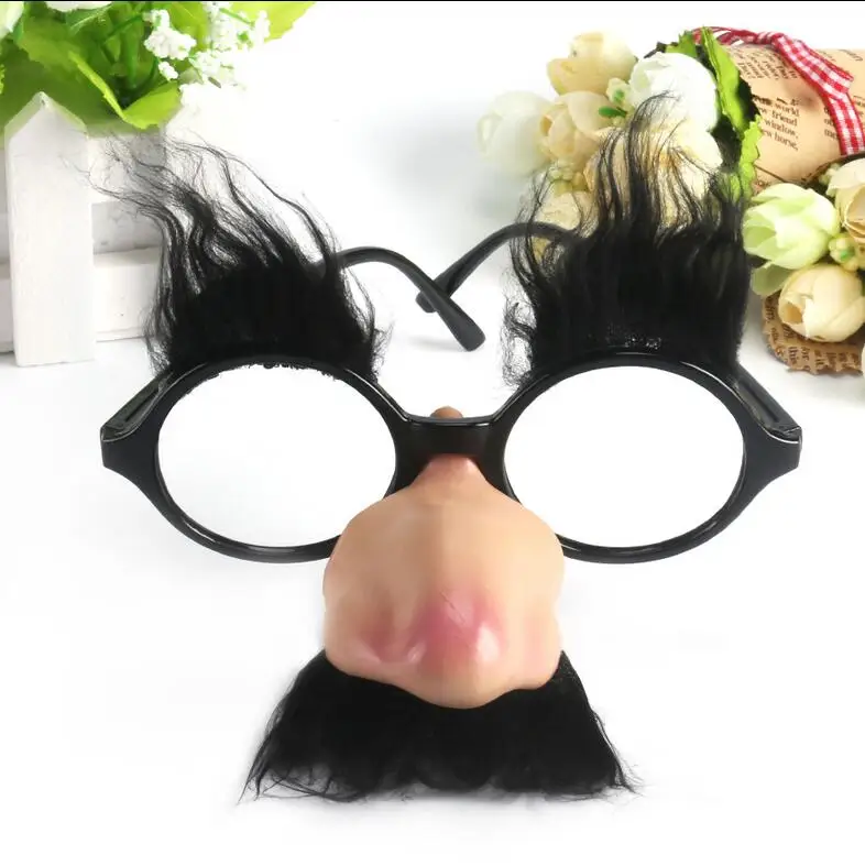Party Accessory Mustache Fake Nose Eyebrow Clown Funny Costume Props ...