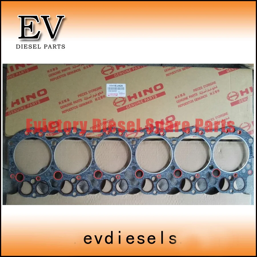 ของแท้รถบรรทุกฮีโน่H07D H07C H07CTปะเก็นฝาสูบ/เครื่องยนต์ปะเก็นด้านบน ...