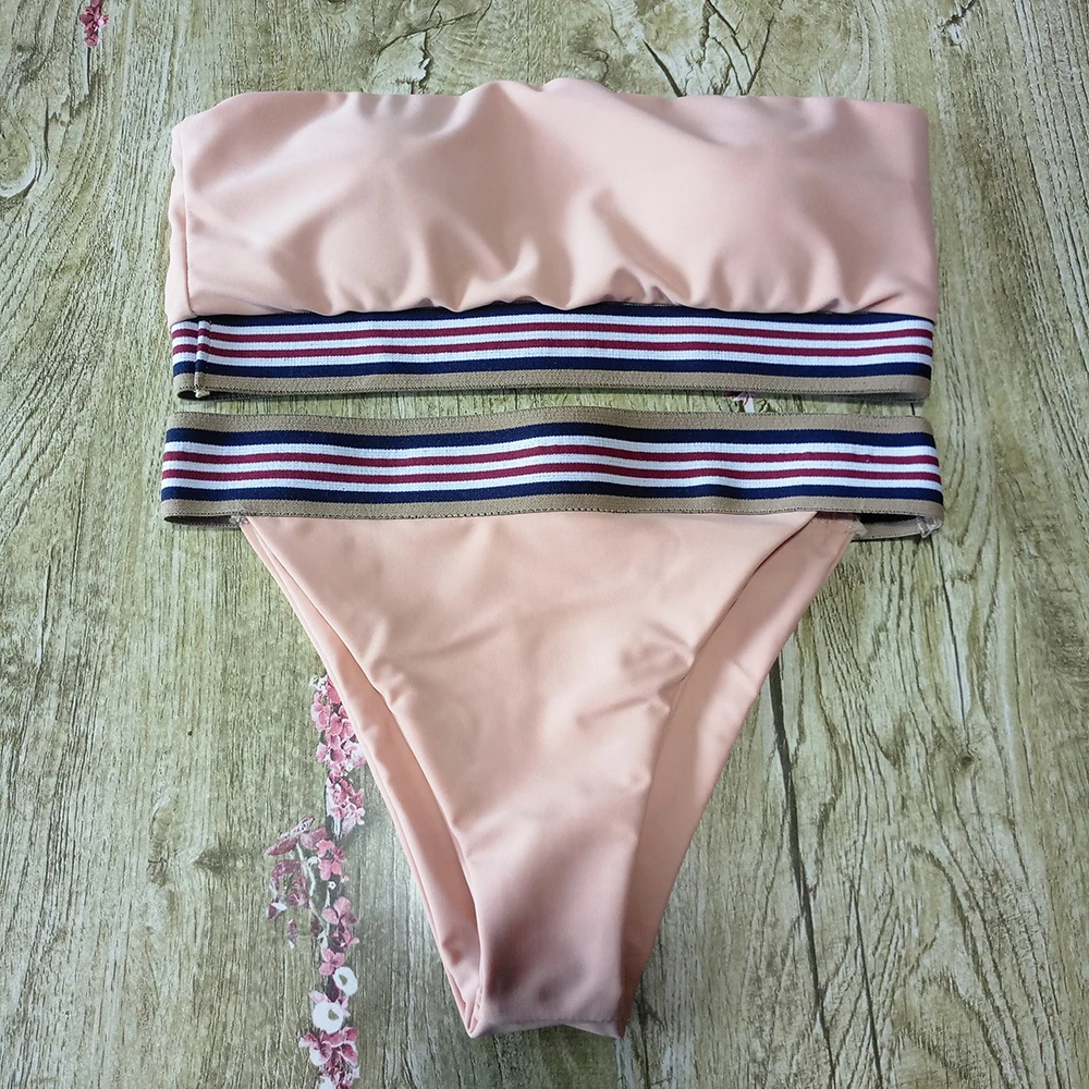 2018 New Hot Bandeau Bikini Micro Swimwear Women Swim Set Sexy Wide ...