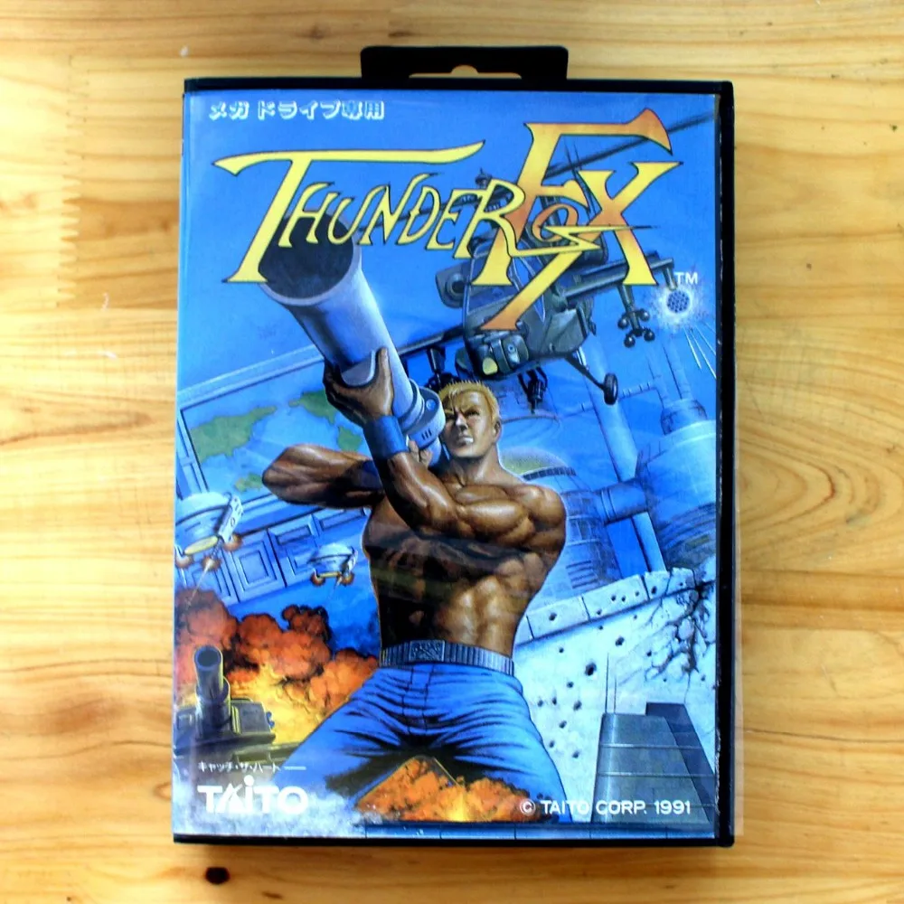 Thunder Fox 16 Bit SEGA MD Game Card With Retail Box For Sega Mega ...