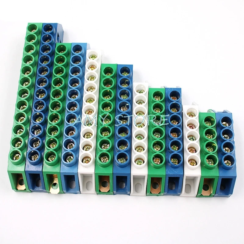 1pc Green Blue White Screw Terminal Bridge Electrical Distribution ...