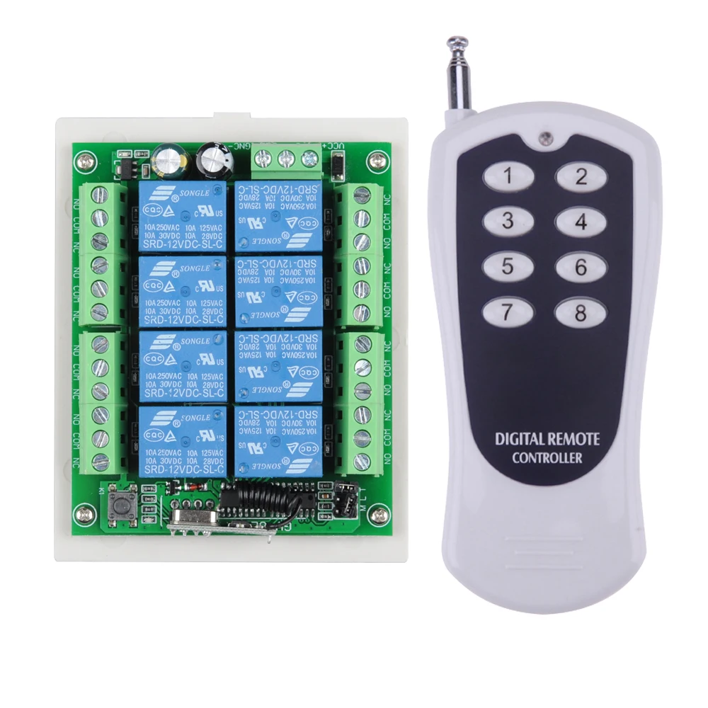 12 v 8 CH kanal RF Wireless Fernbedienung Switch & Remote Control ...