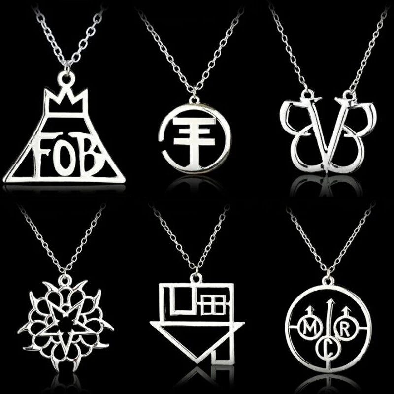 BLACK VEIL BRIDES Necklace Black Veil Brides BVB Logo Stainless Steel ...