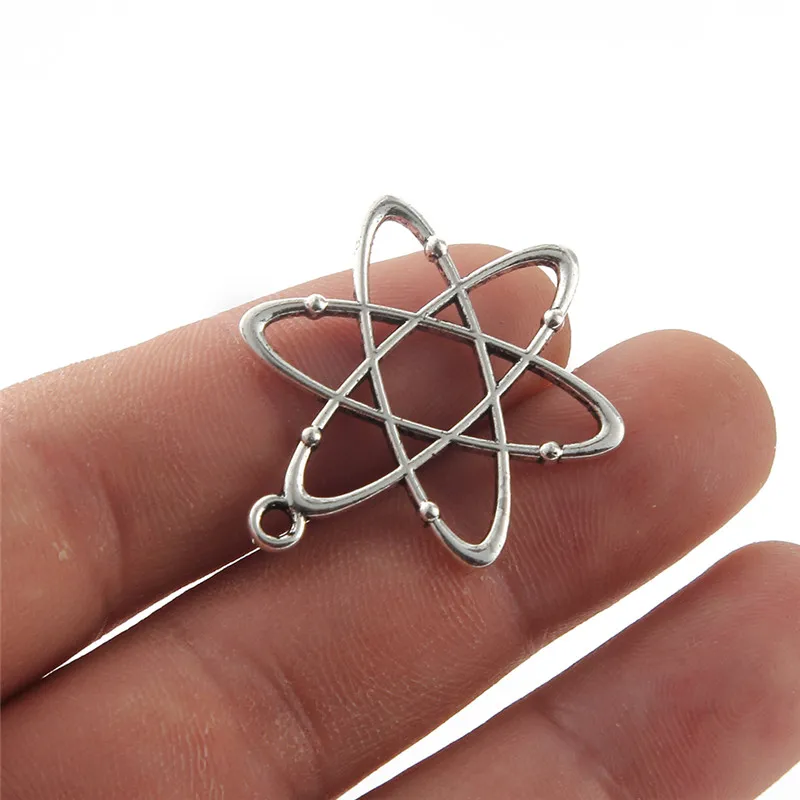 New Arrival 29x29mm Alloy Silver Color ATOM CHEMICAL SCIENCE Pendant ...