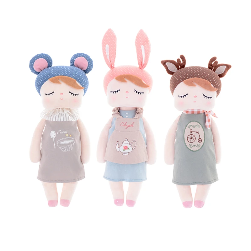METOO Angela Dolls Plush Toys Rag Girl Doll Wear Pattern Skirt Stuffed ...