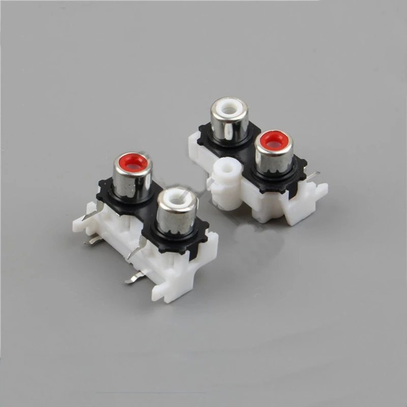 Av Core Socket 4 Feet Rca Seat Two Holes Pcb Welding Audio Video Socket ...