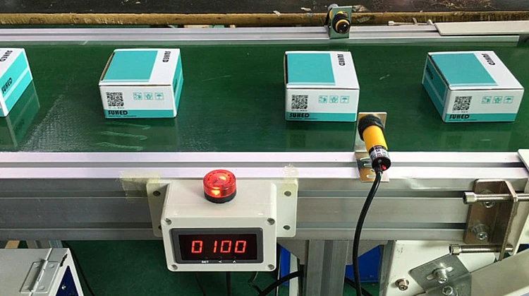 Automatic Induction Electronic Counter Production Line Conveyor Belt Counting Conveying ...