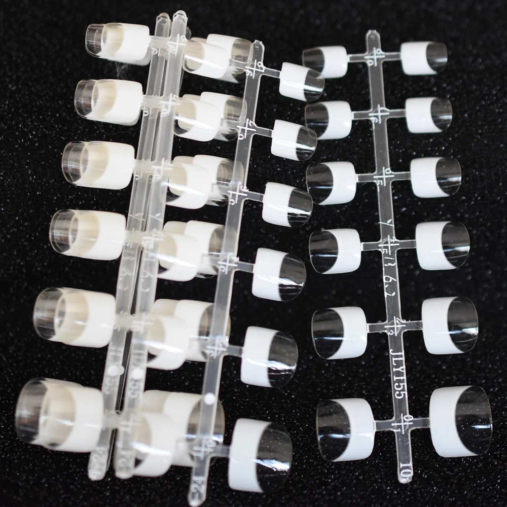 100 50 Kits White Clear French Manicure Half Nail Tips Transparent ...