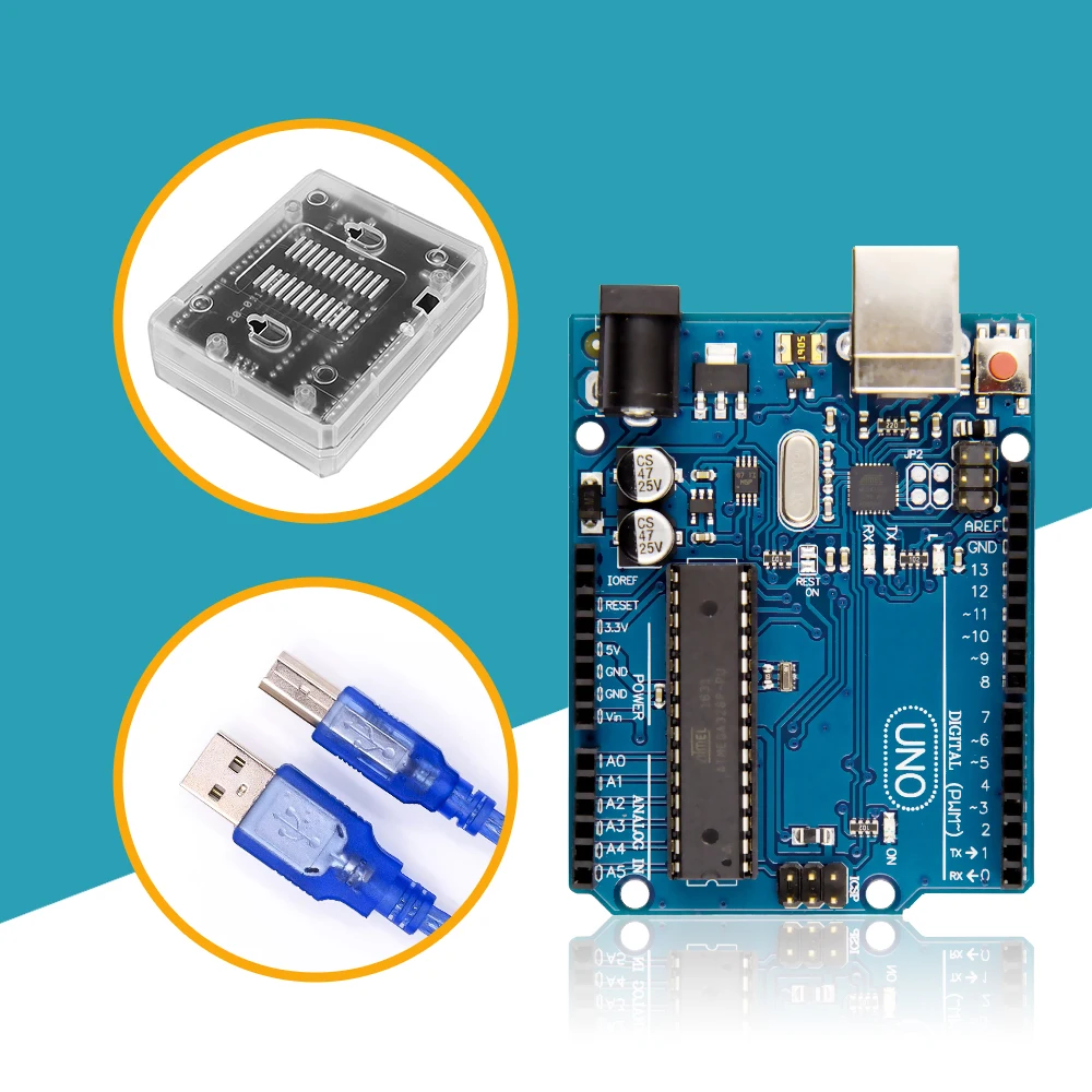 Robotlinking Uno R3 для Arduino Mega328p чип Atmega16u2 с Usb кабелем Uno R3 Розничная коробка