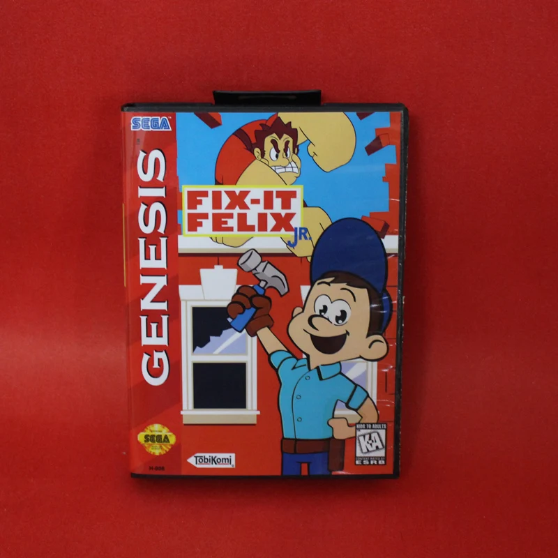 Fix It Felix Jr 16 Bit Md Game Card For Sega Genesis Mega Drive With